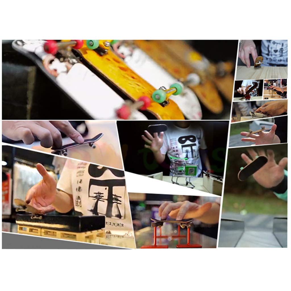 Huluda 2PCS Finger Board Tech Truck Mini Skateboards Alloy Stent Party Favors Gift