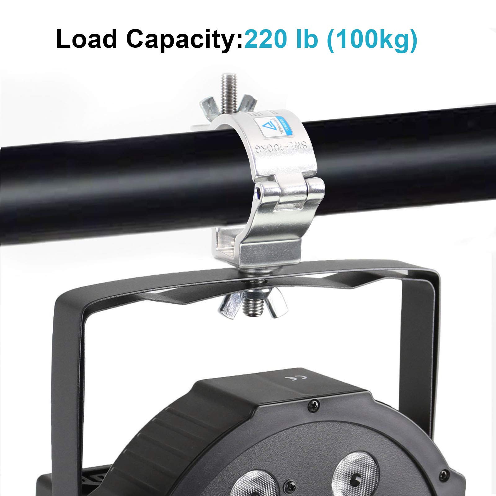 GBGS 8 Pack O-Clamp 2 Inch Lighting Mount Aluminum Alloy Finish Heavy Duty 220 Pound, TUV Certificated
