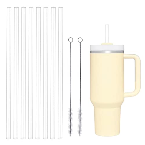 SOEOR Replacement Straw for Stanley 40 oz, 30 oz Cup Tumbler, Set of 8 Reusable Straws with Two Cleaning Brush, straw for 30oz,40oz Tumbler Cup