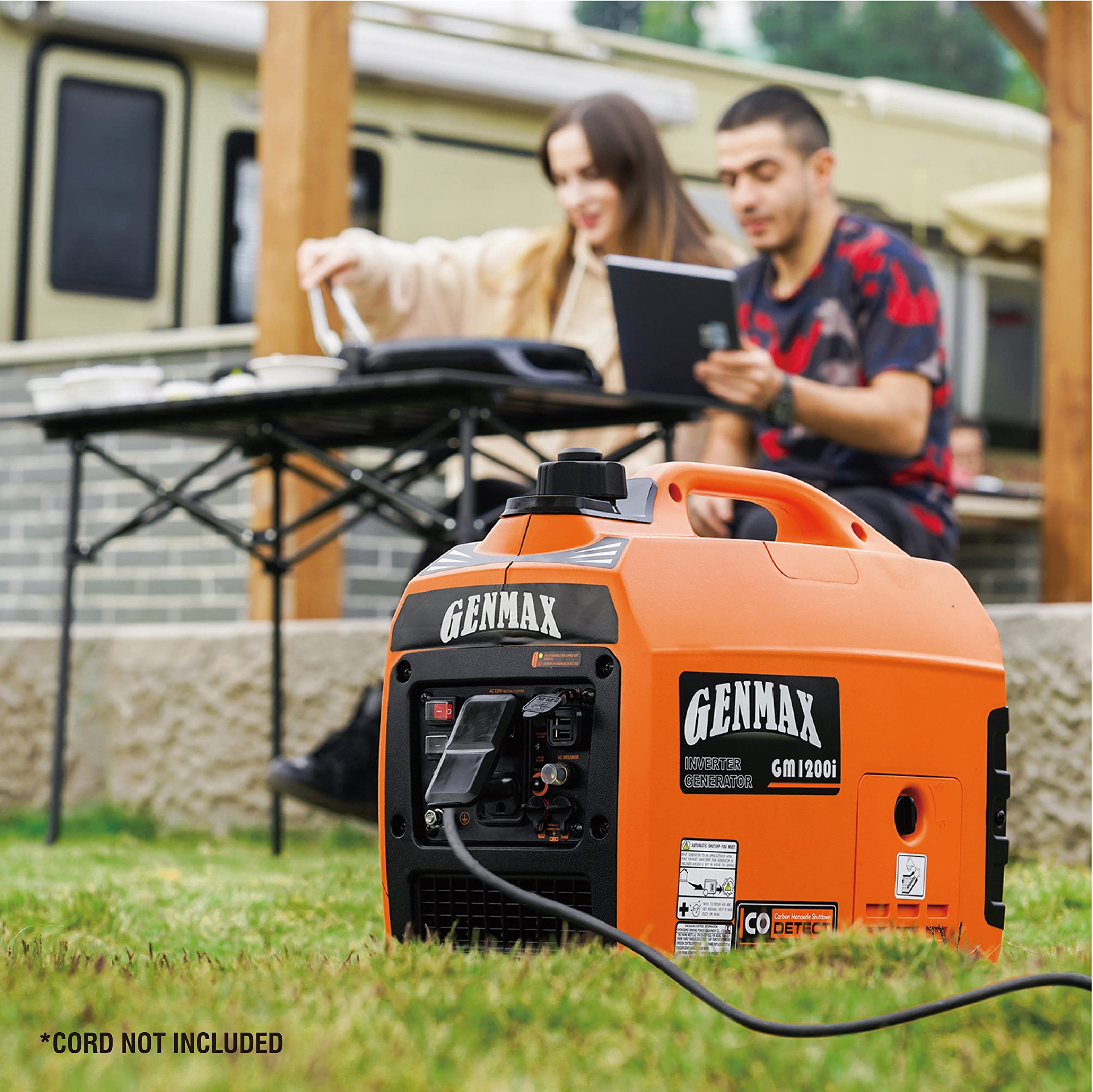 GENMAX Portable Generator,1200W Ultra-Quiet Gas Engine, EPA Compliant, Eco-Mode Feature, Ultra Lightweight for Backup Home Use & Camping (GM1200i)