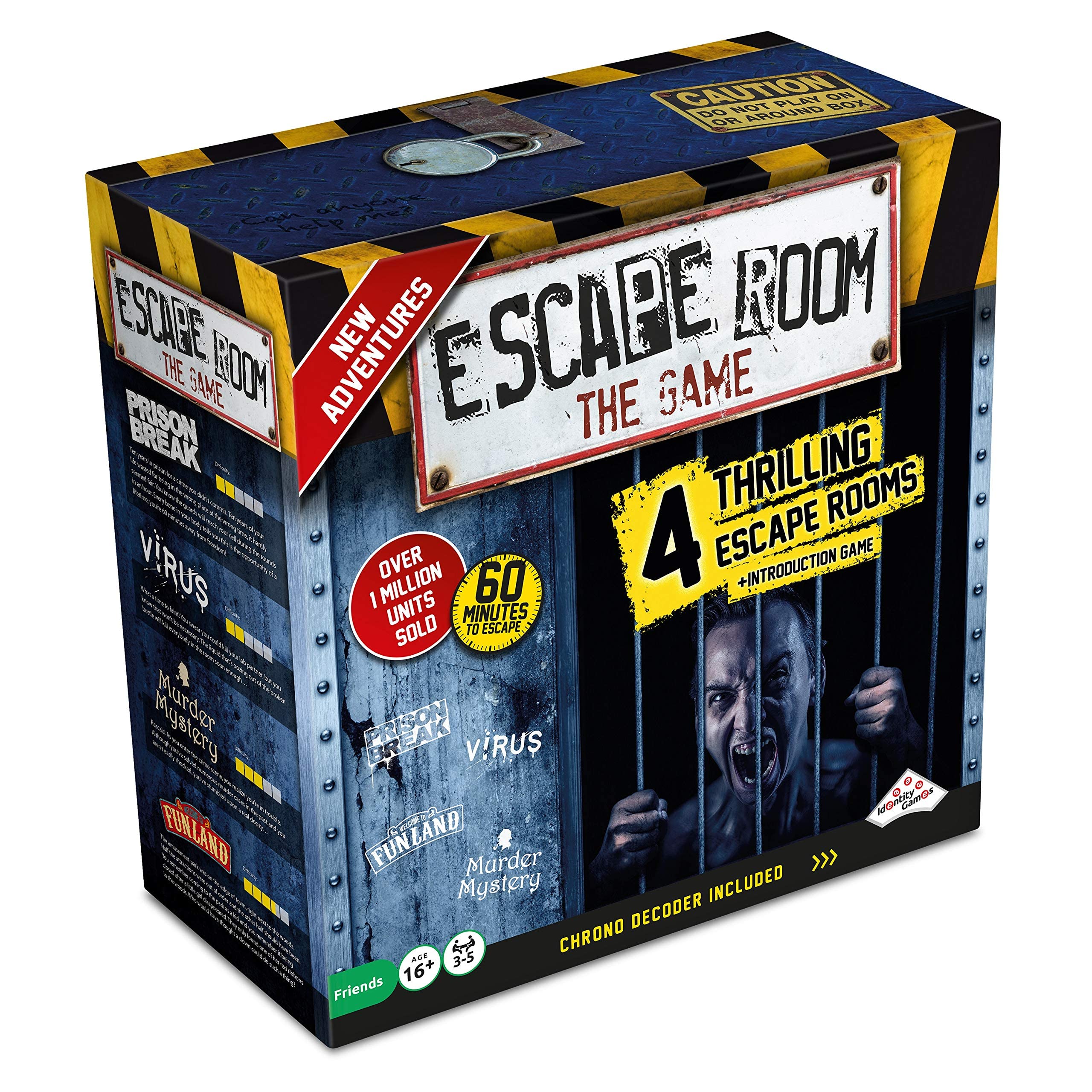 Identity Games [www.identity games.com] Escape Room The Game Bundle - Base Game Version 2 - with 4 Thrilling Escape Rooms + Expansion Pack The Dentist - for Adults and Teens (English Version)