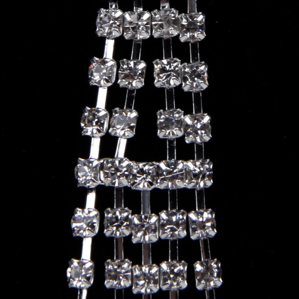Generic Crystal Tassels Rhinestone Necklace Wedding Bridal Jewelry Prom