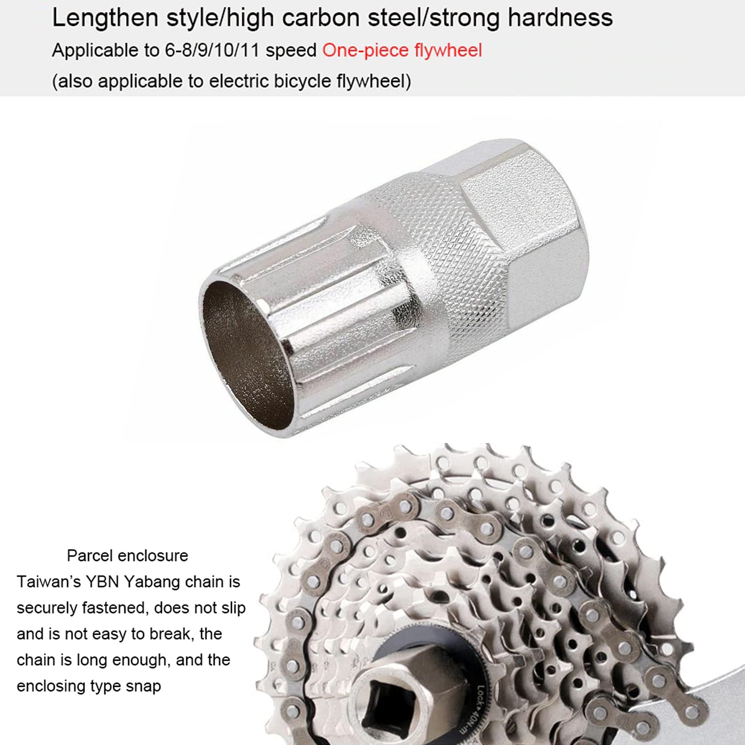 Gowxs Freewheel Removal Tool,Mountain Bicycle Lockring Removal Tool for Sram, Sunrace, Shimano, DNP and Other 6,7,8,9,10,11Speed Freewheel