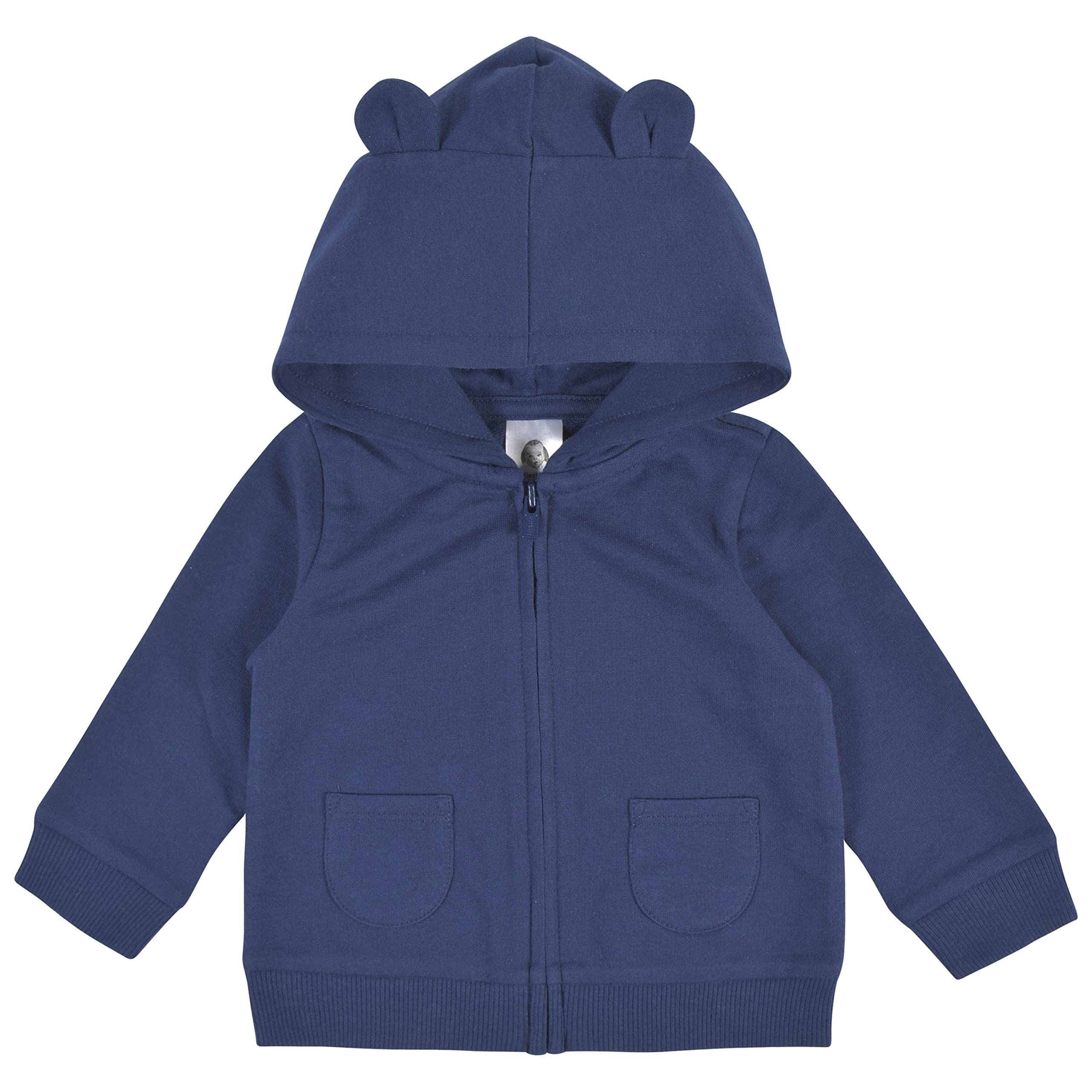 Gerber Baby 8-Piece Clothing Gift Set (5Pk Bodysuits 2Pk Pants & 1Pk Hooded Cardigan), Blue, 3-6 Months