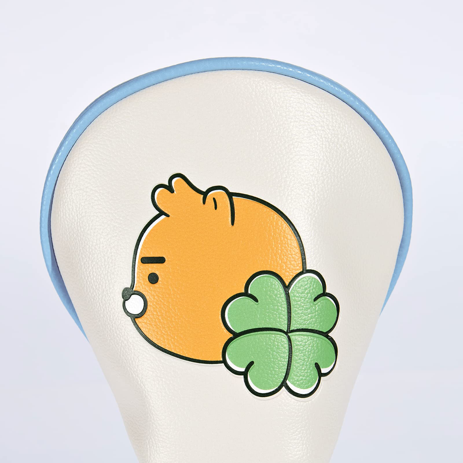 KAKAO FRIENDS GOLF Basic PU Driver Head Cover, Character Golf Club Cover, PU Leather Cover, 3-Panel Construction (Little Ryan)