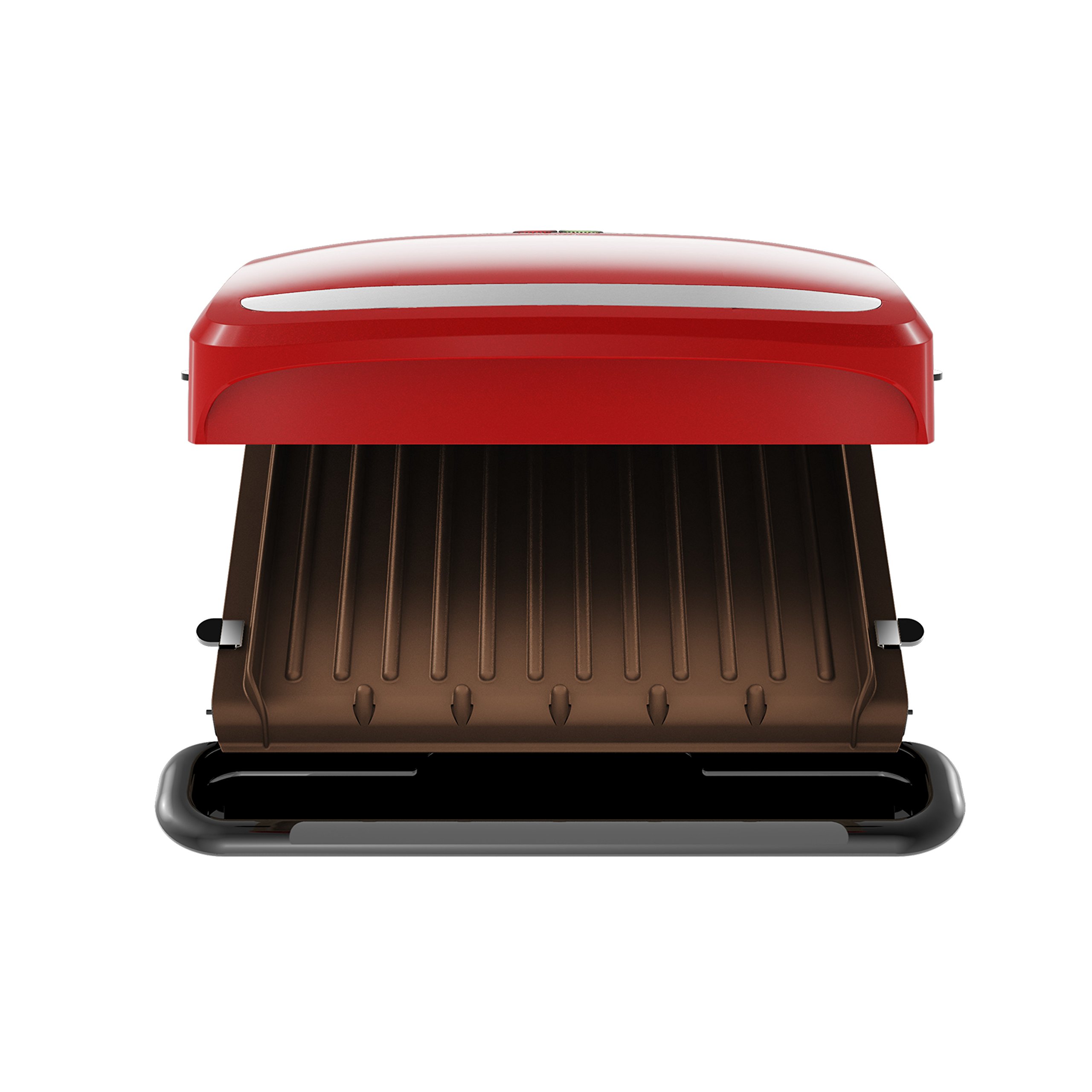 George Foreman 4-Serving Removable Plate Grill and Panini Press, Red, GRP360R