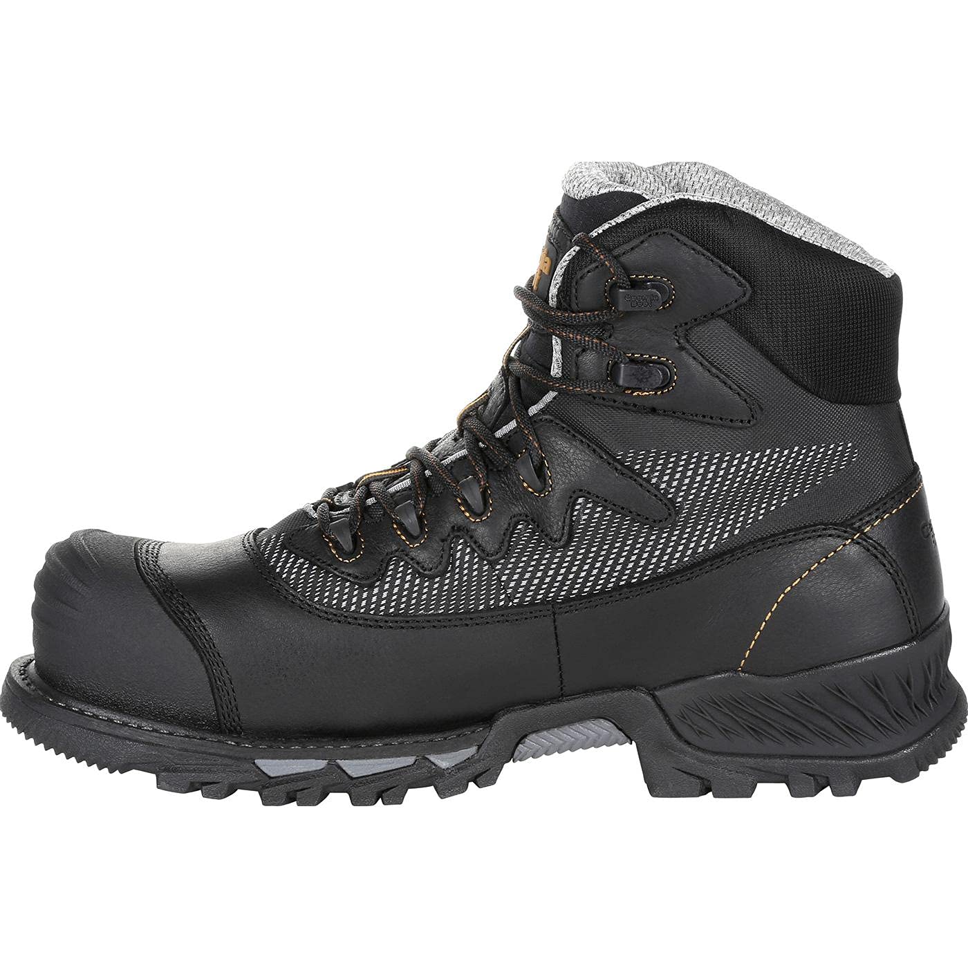 Georgia Boot Rumbler Men Blk 6" Work, Black, 10