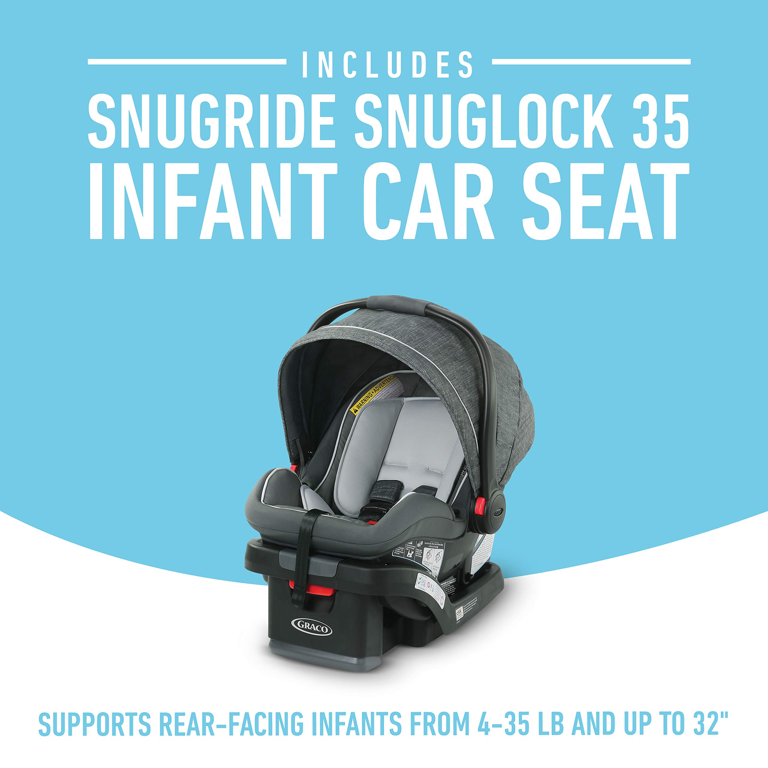 Graco Modes Bassinet Travel System | Includes Modes Bassinet Stroller and SnugRide SnugLock 35 Infant Car Seat, Wynton