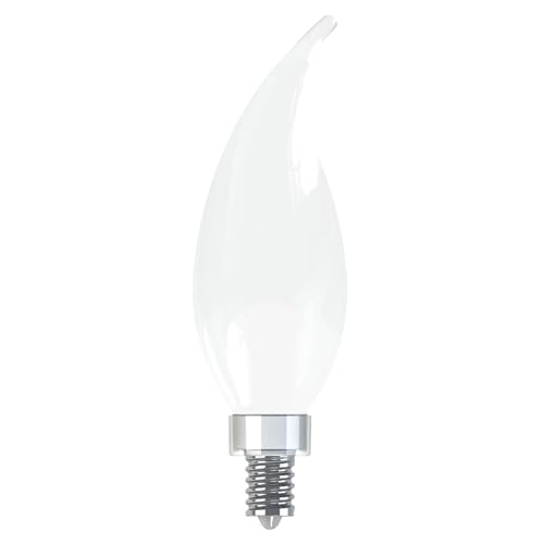 GE Relax LED Light Bulbs, 40 Watt, Soft White Candle Lights, Decorative Light Bulbs, Frosted, Small Base (36985), 4 Bulbs