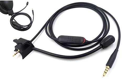 ienza Audio Cable Cord Wire with Microphone Boom with Mute Switch Compatible with Bose QuietComfort 35 II (QC35 II) Gaming Headset for PC, Laptop, PS4/PS5, Xbox One/Series S/X Controllers