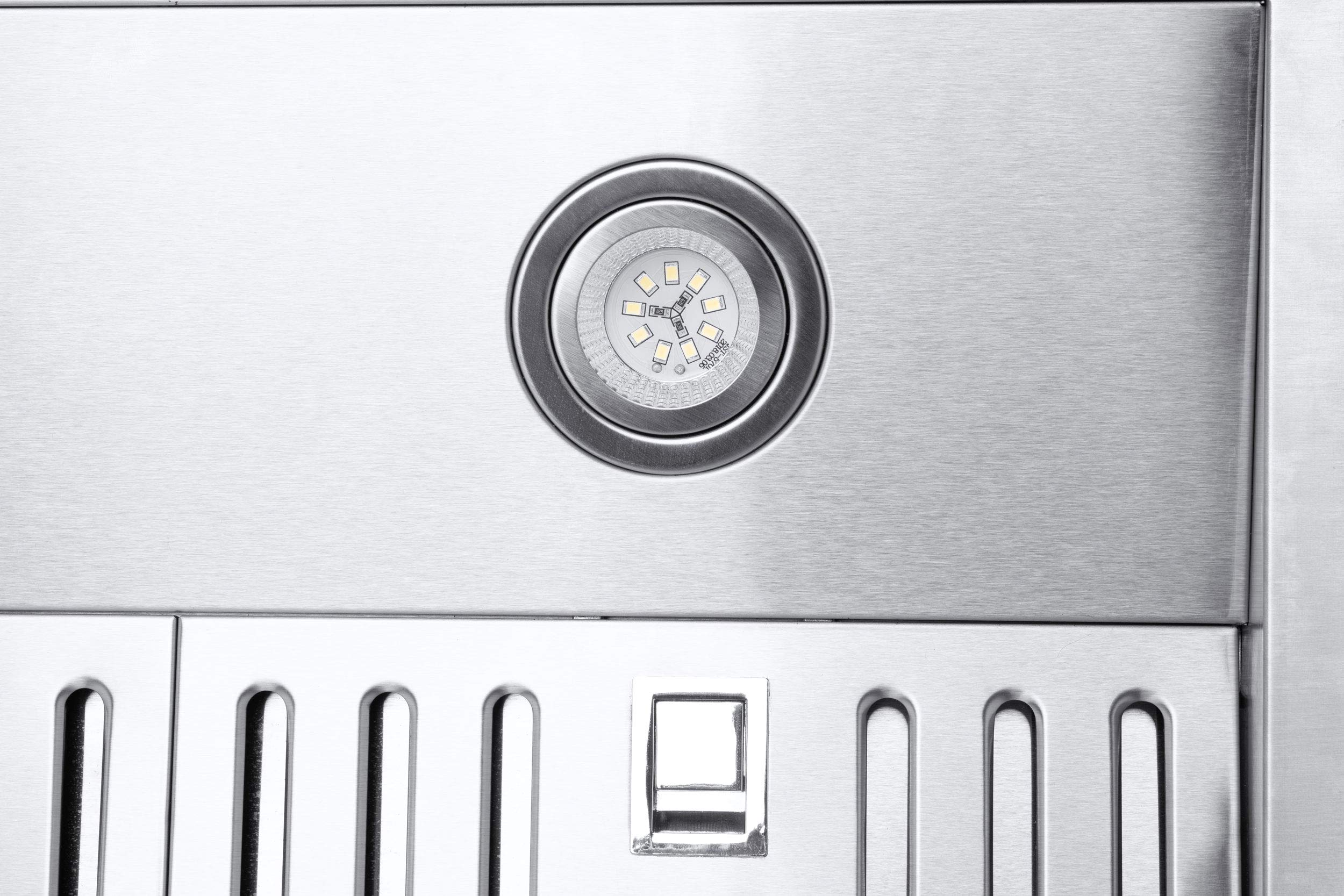 Hauslane | Chef Series 30β PS10 Under Cabinet Range Hood | PRO PERFORMANCE | Stainless Steel Electric Stove Ventilator | 3 Speed Exhaust Fan, Bright LED Lights & Delay Auto Shut-Off