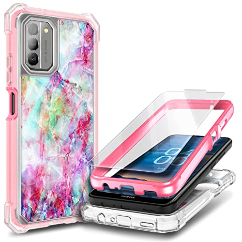 WDHD Case for Nokia G400 5G with Tempered Glass Screen Protector, Full-Body Protective Shockproof Rugged Bumper Cover, Impact Resist Durable Phone Case (Fantasy)