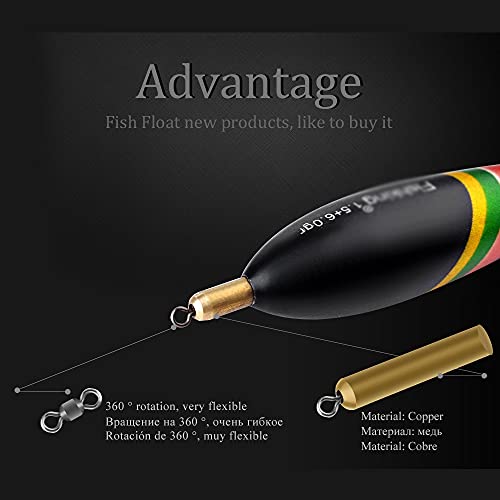 GPPZM 5pcs Fishing Floats Mixed Size Balsa Weight Bobber Cork Fir Float Vertical for Carp Durable Fishing Tackle