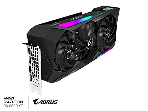 GIGABYTE AORUS Radeon RX 6800 XT Master 16G Graphics Card, MAX-Covered Cooling, 16GB 256-bit GDDR6, GV-R68XTAORUS M-16GD Video Card