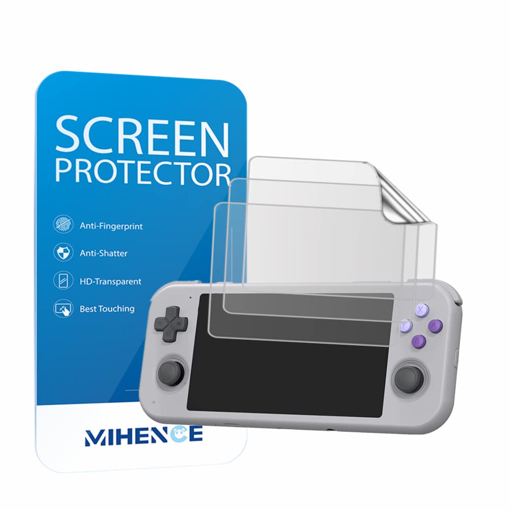 MIHENCE [ 3PCS Compatible for Retroid Pocket 3/3 Plus Screen Protector, PET Premium Real HD Protective Film Compatible for Pocket 3-4.7 Inch Retro Game Handheld Console