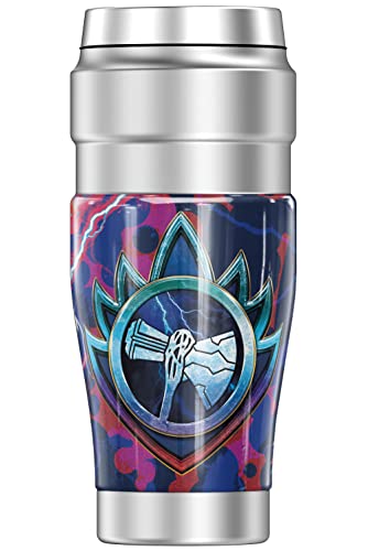 THERMOS Thor Love And Thunder OFFICIAL Ravager Thor STAINLESS KING Stainless Steel Travel Tumbler, Vacuum insulated & Double Wall, 16oz