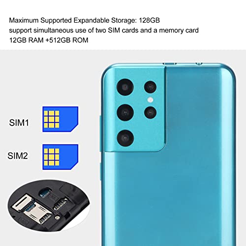 S21 Ultra 5.0 Inch HD Display Smartphone, Support Face Recognition, Dual Card Dual Standby, 48MP Camera, 1GB RAM and 4GB ROM, 4900mAh Capacity Battery(Green)