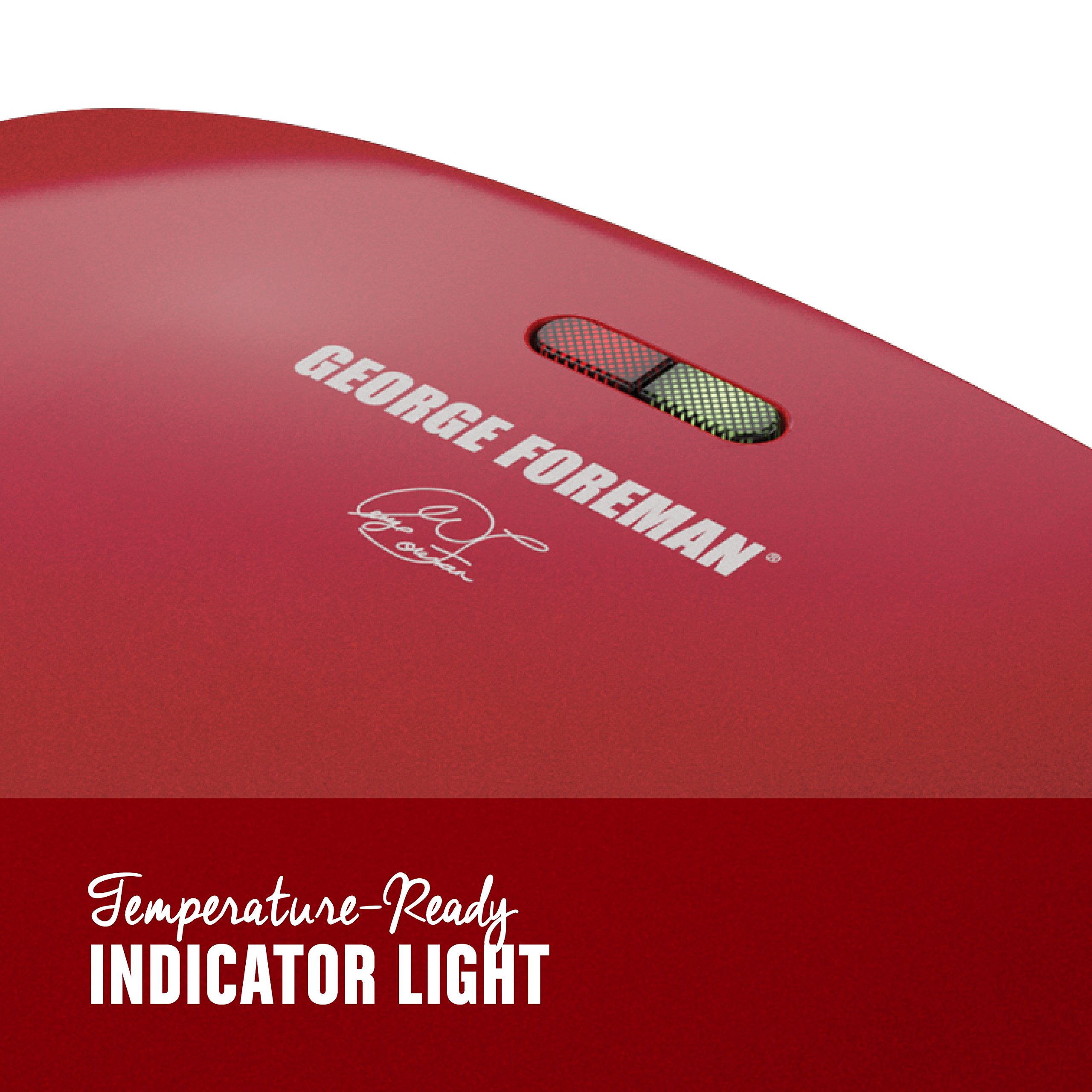 George Foreman 4-Serving Removable Plate Grill and Panini Press, Red, GRP360R