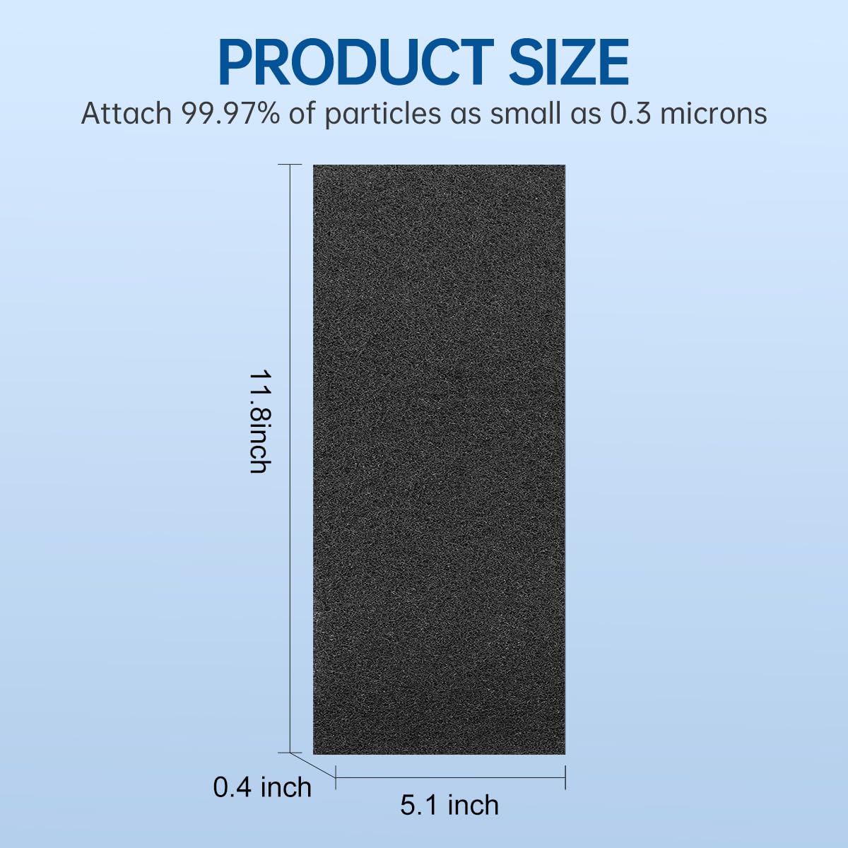 HB Charcoal Activated Carbon Replacement Pre Filters Compatible with HB 04383, 04384 and 04386,Heavy Duty Dense Carbon Filters 6 Packs