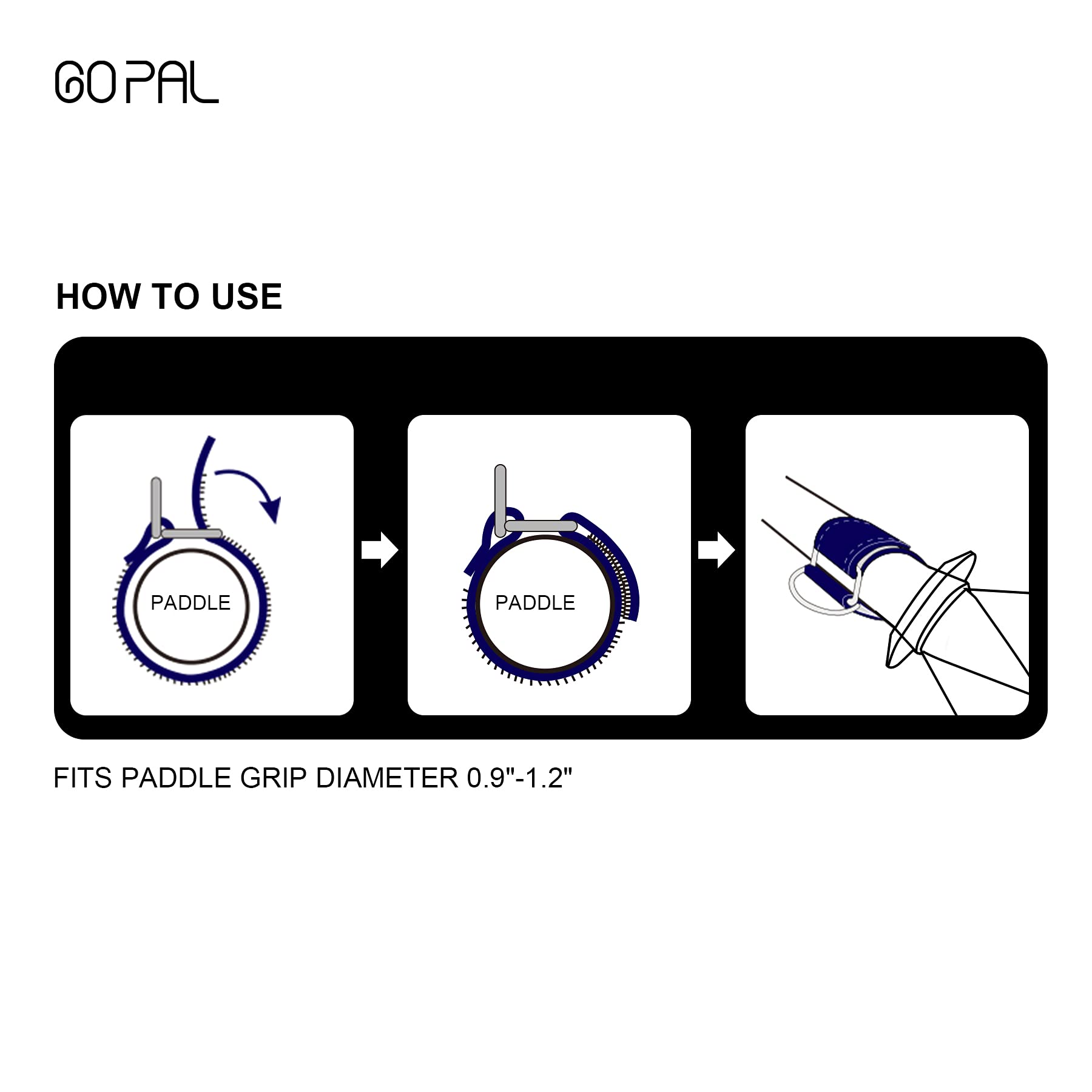 Go Pal PS1 Heavy Duty Kayak Paddle Leash, Retractable Fishing Rod Tether with 5.9" Belt, Paddle Board Fishing Accessories, Pole Straps, Fishing Lanyard Stretches to 79", 2 Pack