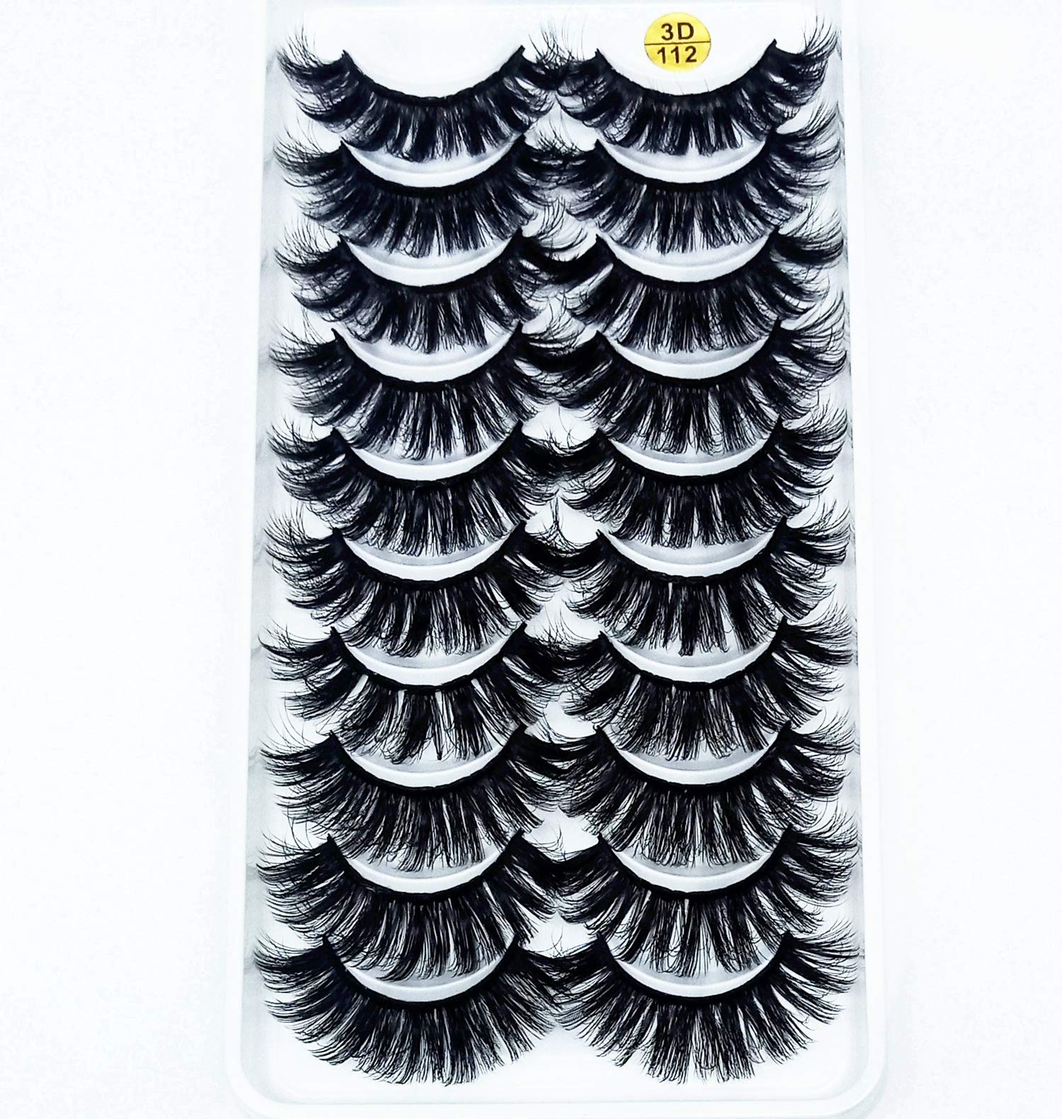 HBZGTLAD 38 Styles 10 pairs natural false eyelashes fake lashes long makeup 3d mink lashes extension eyelash mink eyelashes for beauty (3D112)