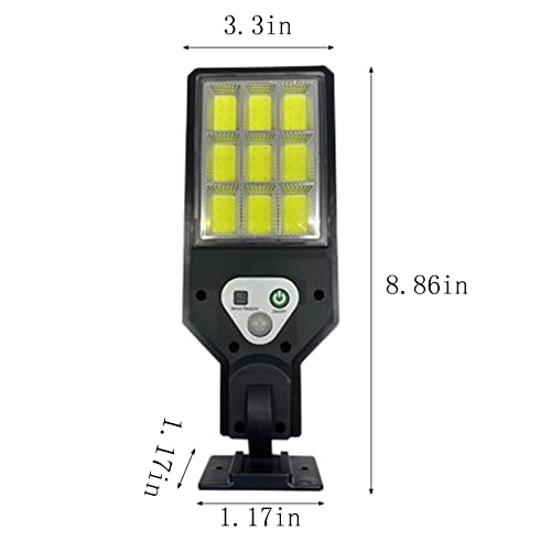Solar Street Light Motion Sensor - IP65 Waterproof Outdoor Solar Powered Street Lights, Dusk to Dawning with Remote Control, LED Floods Light for Parking Lot, Drive-Way