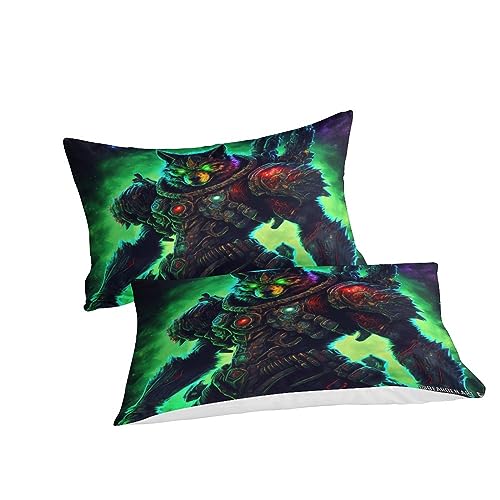 GEEYOU Cosmic Space Wolves Duvet Cover Quilt Cover Comforter Covers for Teens and Adults 3D Print with Pillow Cases Bedding Set with Zipper Closure Soft Microfiber 3 Pieces Queen(228x228cm)