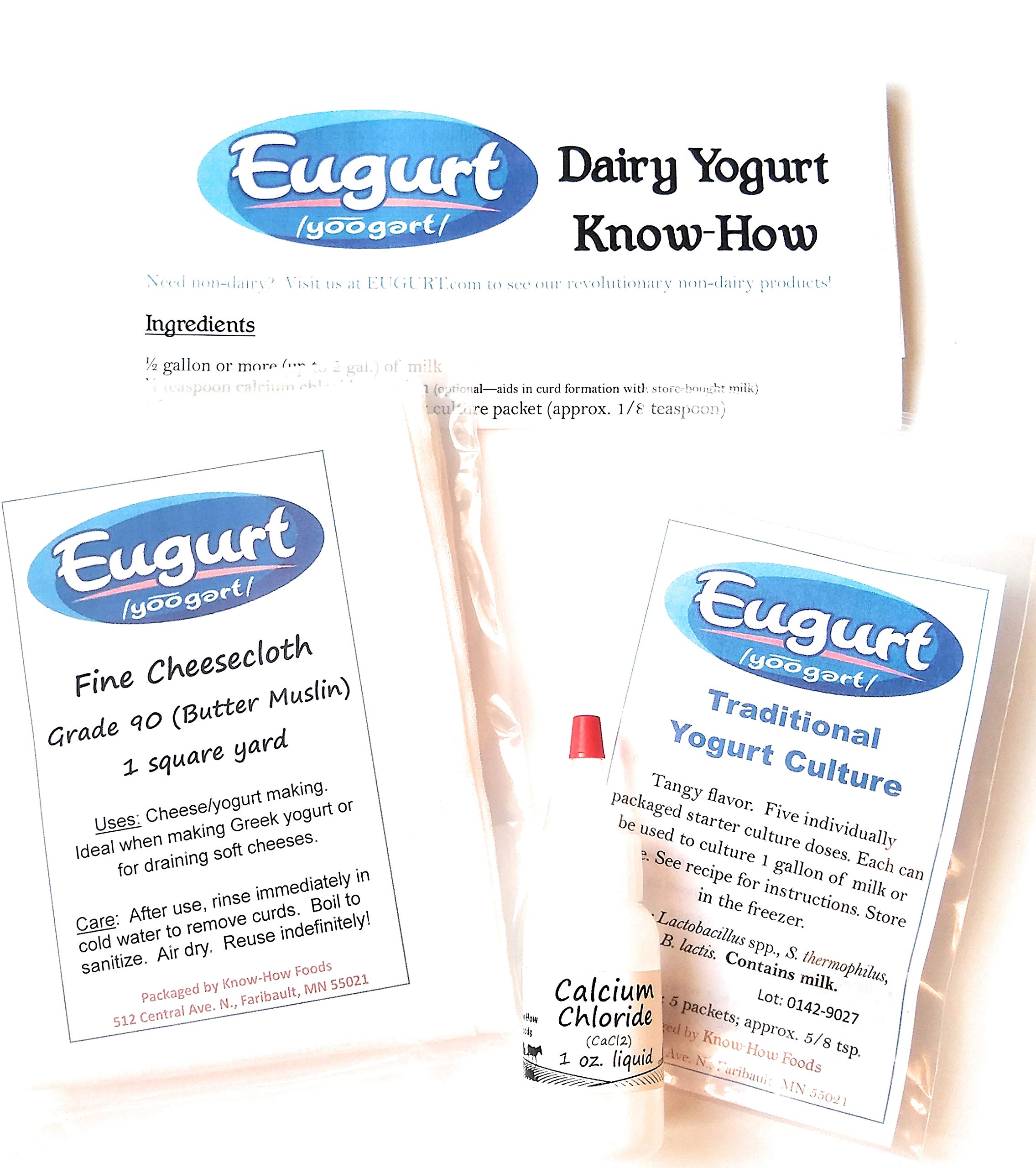 Greek Traditional Yogurt Kit (basic) - w/ cheesecloth and 1 oz. calcium chloride