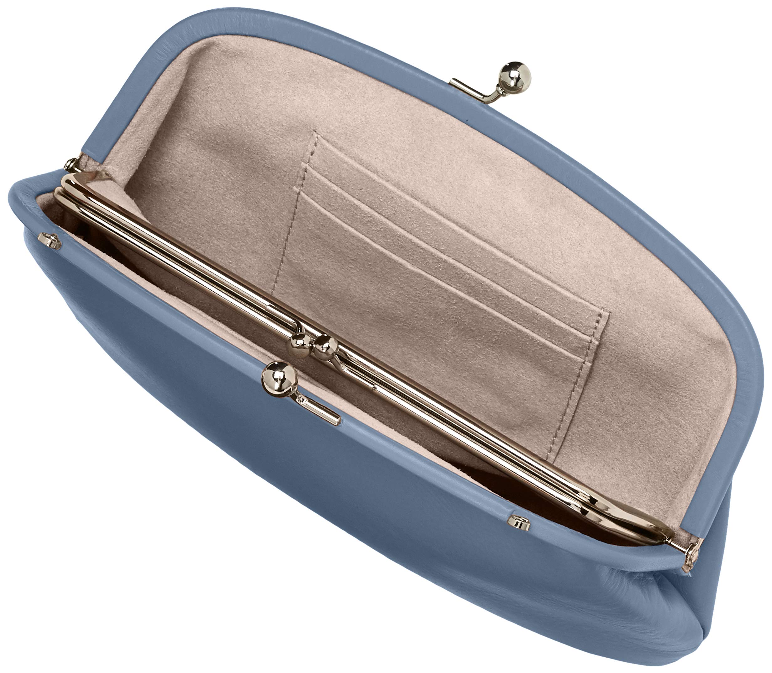 Isaac Y01-11-03 Pochette Wallet with Cowhide Leather, Made in Japan, Blue