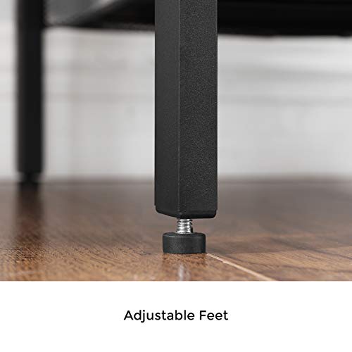VASAGLE End Table,2-Tier Nightstands Side Table Night Stand Bedside Desk for Small Space in Living Room, Bedroom, , Steel Frame, Easy Assembly, 1 Pack, Chestnut Brown and Black, ULET202B07