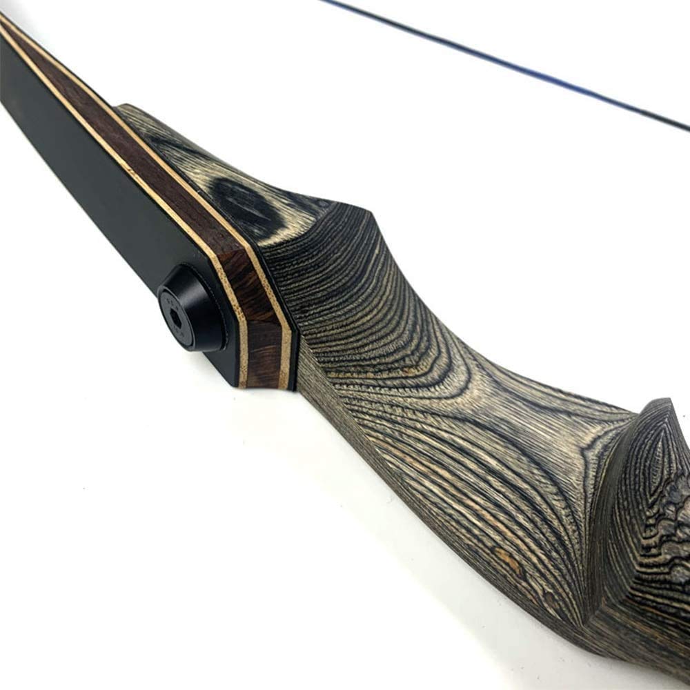 GOFEI Recurve Bow, 20-60LB Portable Detachable Beginner Starter Archer Wooden Split Bow, for Adult Archer Training Outdoor,A,50lb