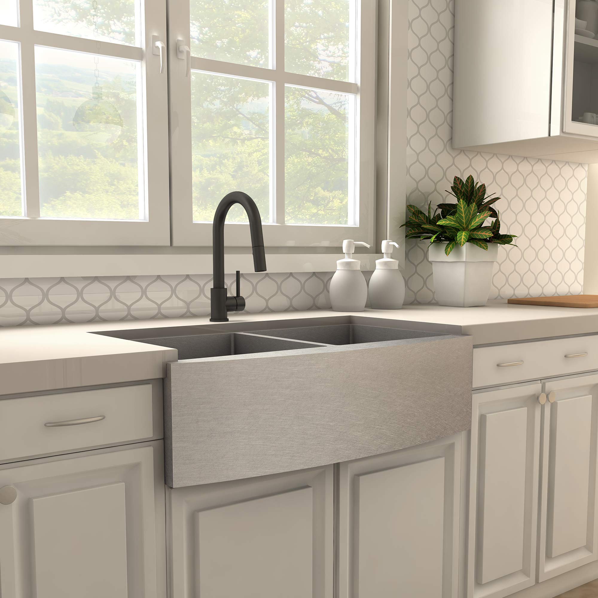 ZLINE Dante Kitchen Faucet in Electric Black Matte (11-0130-EMB)