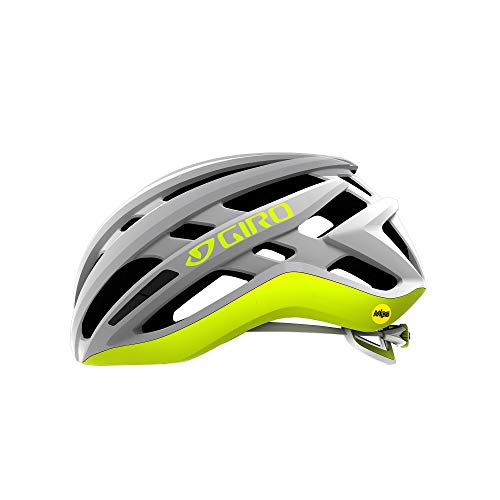 Giro Agilis MIPS W Adult Road Cycling Helmet - Matte White/Citron (Discontinued), Medium (55-59 cm)