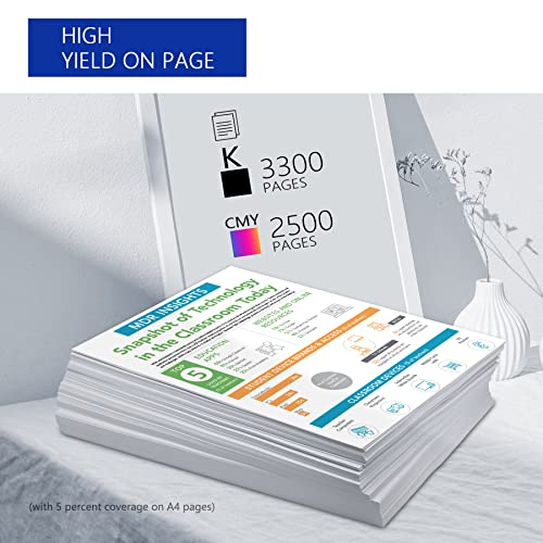 VASERINK TN227 High Yield Toner Set 4 Pack: Compatible TN227BK TN227C TN227M TN227Y Replacement for Brother MFC-L3750CDW HL-L3210CW HL-L3290CD MFC-L3770CDW Printer (TN-227BK/C/M/Y)
