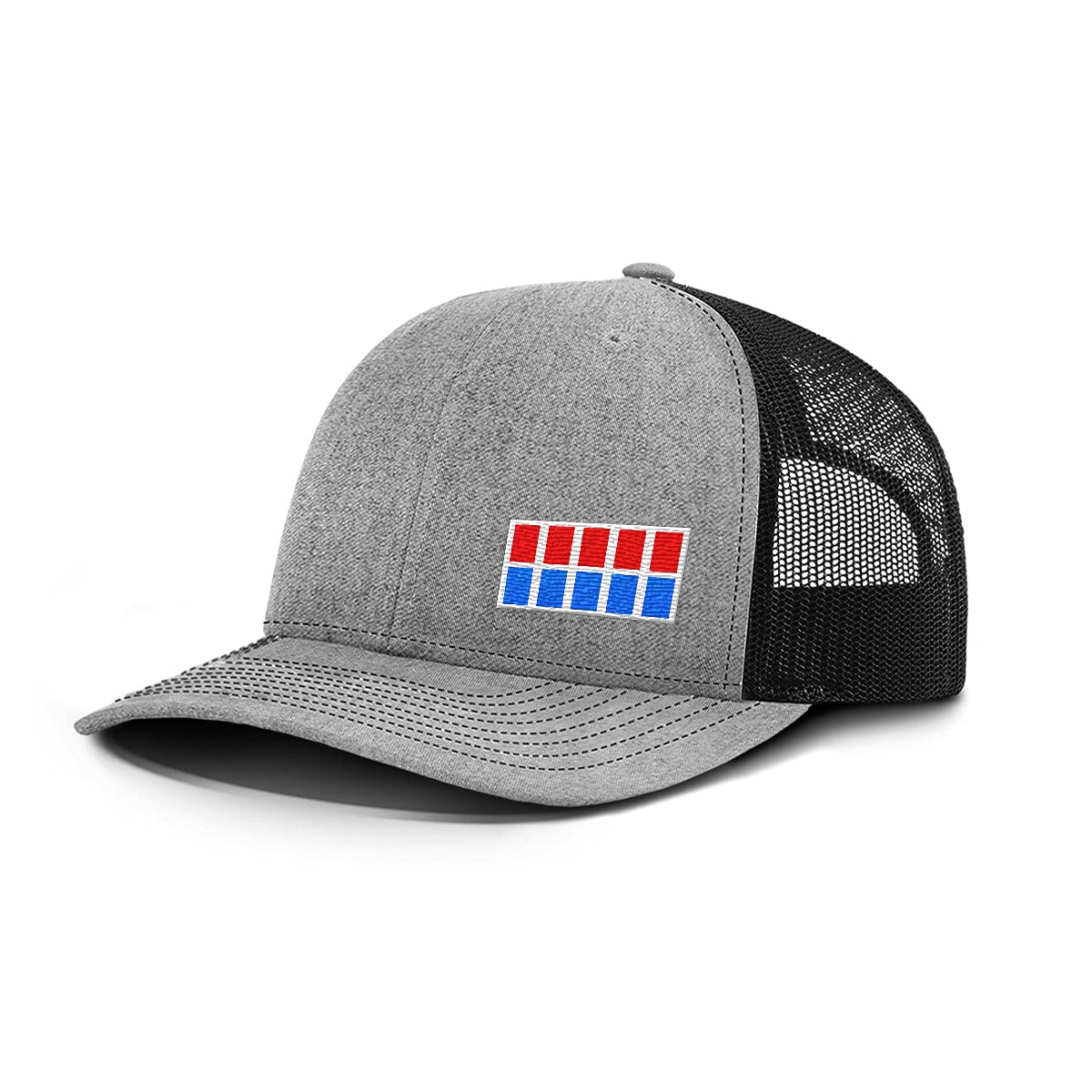 Imperial Officer - Cotton Snapback Hat - Breathable Mesh Side for Casual Wear & Outdoor Activities - Baseball Cap Women and Men (Heather Front/Black Mesh)
