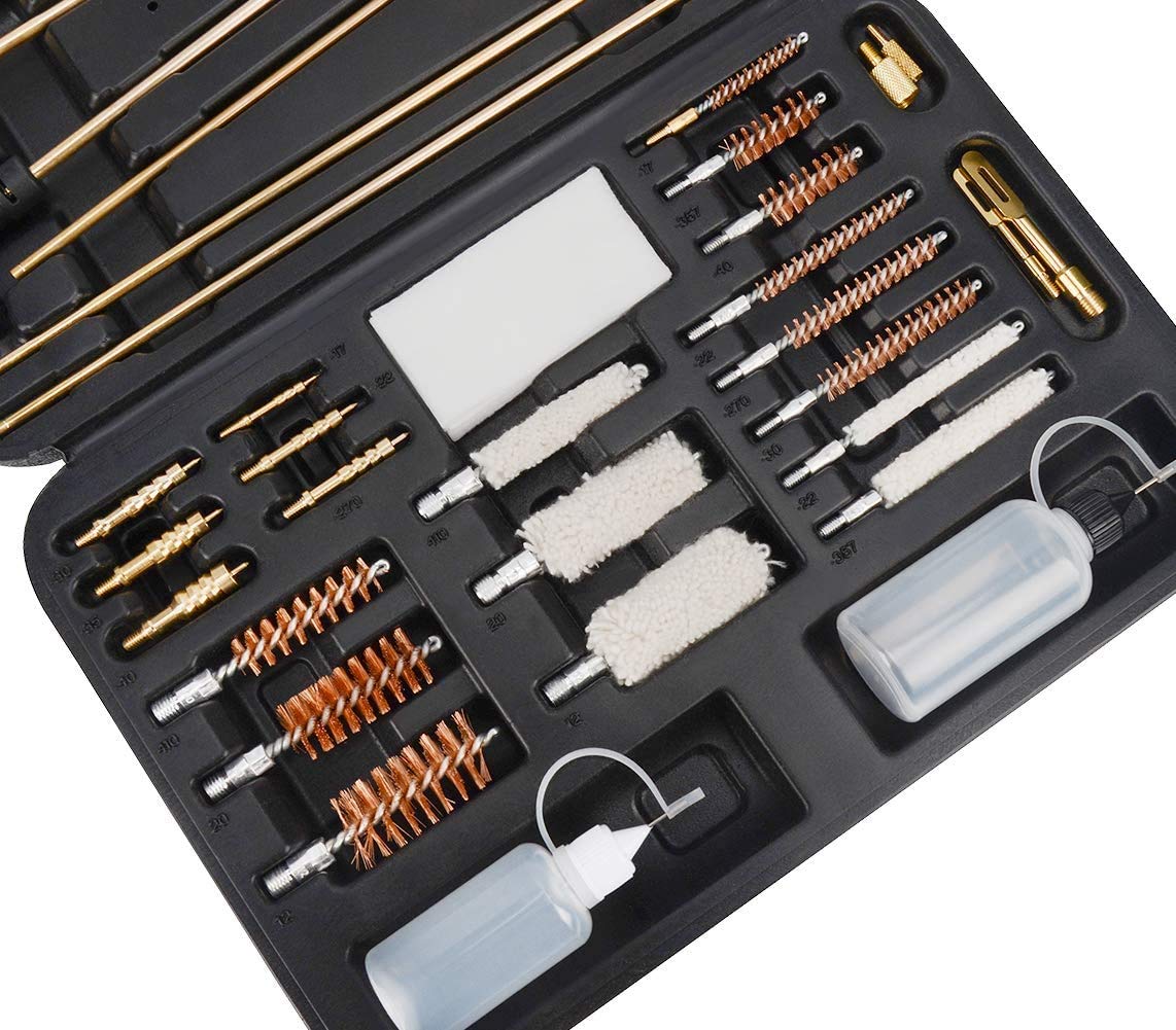 GLORYFIRE Universal Gun Cleaning Kit Hunting Handgun Shotgun Rifle Cleaning Kit for All Guns with Travel Size Case