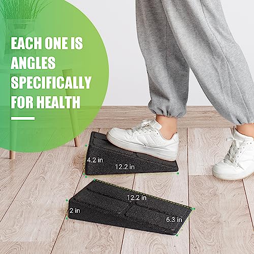 Slant Board for Calf Stretching, 5 Adjustable Angles Foot Stretcher for Physical Therapy, 480 lbs Weight Capacity Incline Board Wedge for Home Exercise, Squats and Calf Stretch(Black)