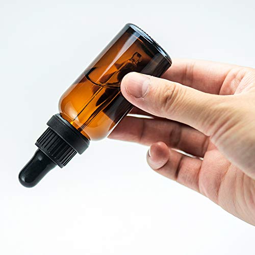 YIZHAO Black Glass Dropper Bottle 4oz, Tincture Bottles with Glass Dropper, for Essential Oils, Aromatherapy, Cosmetic, Laboratory, Pharmacy, Liquids, Travel β4 Pcs