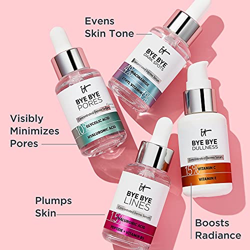IT Cosmetics Bye Bye Dullness 15% Vitamin C Serum - Boosts Radiance & Hydrates In 10 Days - With Vitamin E - For All Skin Types - Vegan Formula - .85 fl oz