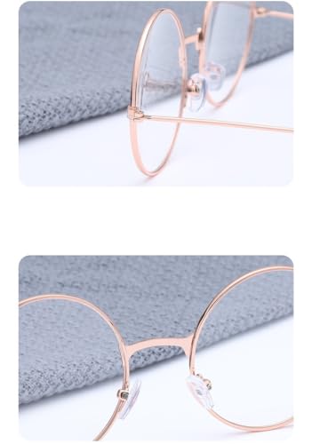 HDTVTV Round Anti Glare Computer Readers Fashion Eyewear Flat Light Mirror Blue Light Blocking Reading Glasses (Color : C3, Size : +0.00)