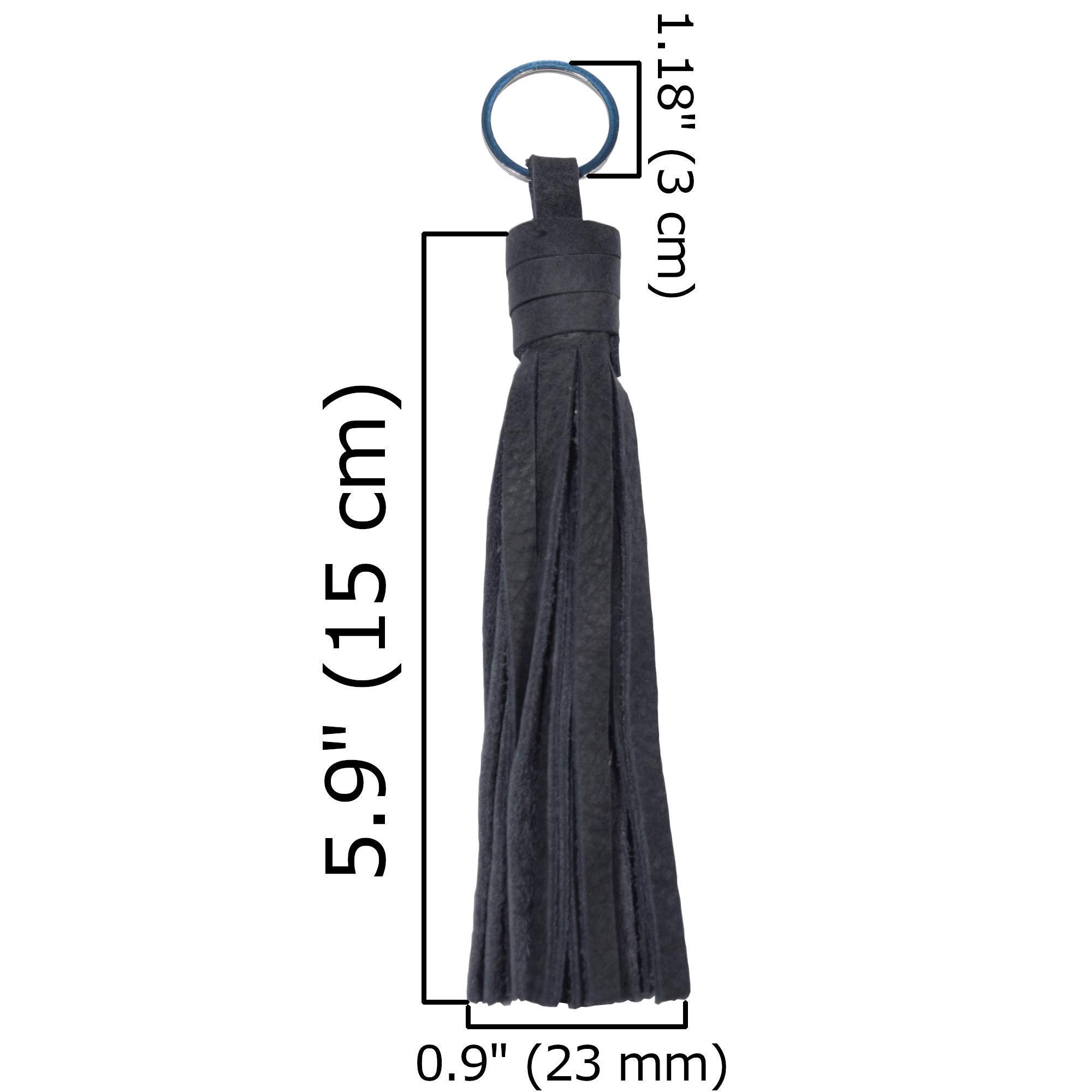 Handmade Black Grey Leather Tassel Keychain Keyring And Bag Accessory, Leather Tassel For Handbag, Unique Keychain For Women, Leather Key Holder, Black Handbag And Purse Charm