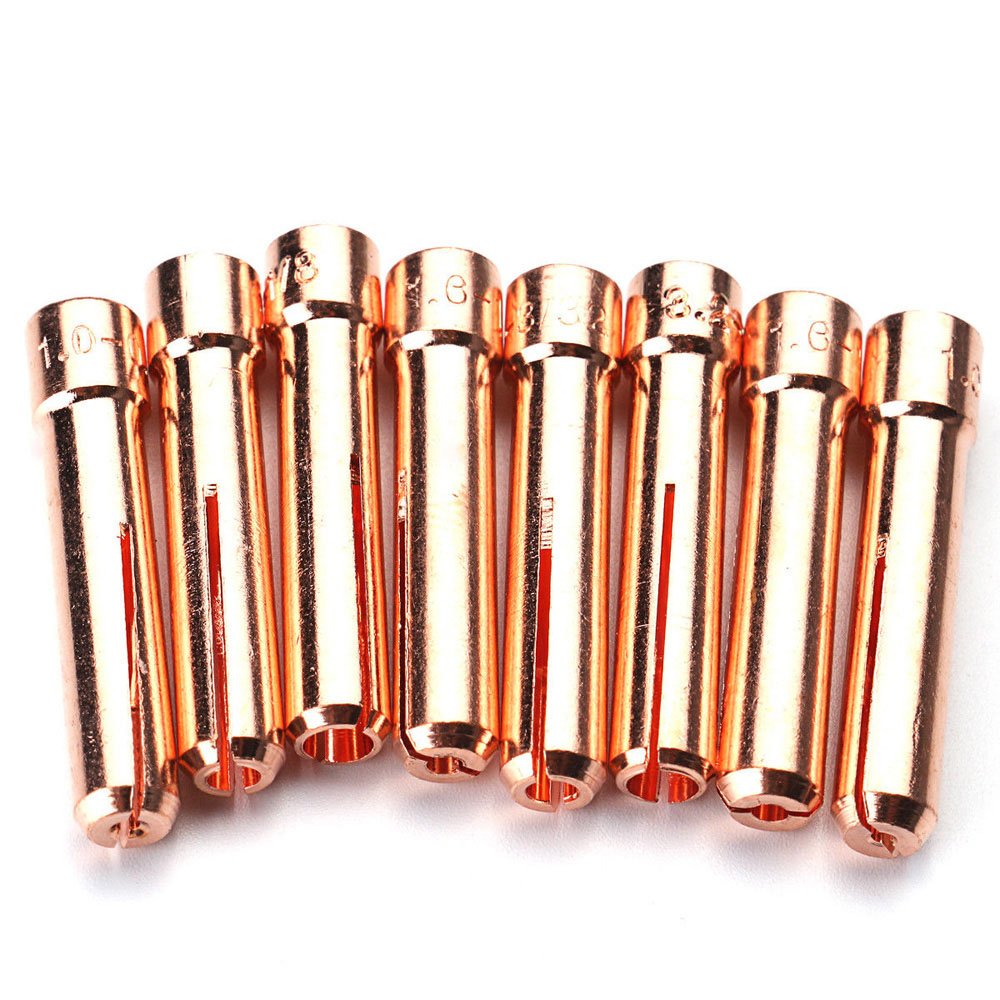 Ginode 49PCS TIG Welding Torch Accessories Kit Collets Body Glass Cup Alumina Nozzle Stubby Gas Lens #10 Pyrex Cup Kit for TIG WP-17/18/26