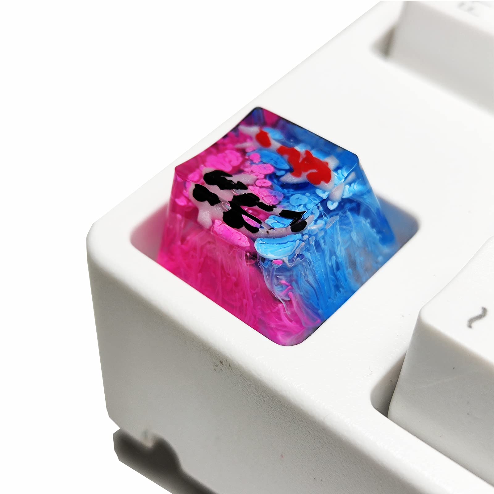 Handmade Koi Fish Resin Artisan Backlit Key Cap For Cherry MX RGB Switch Gaming Mechanical Keycaps 1U
