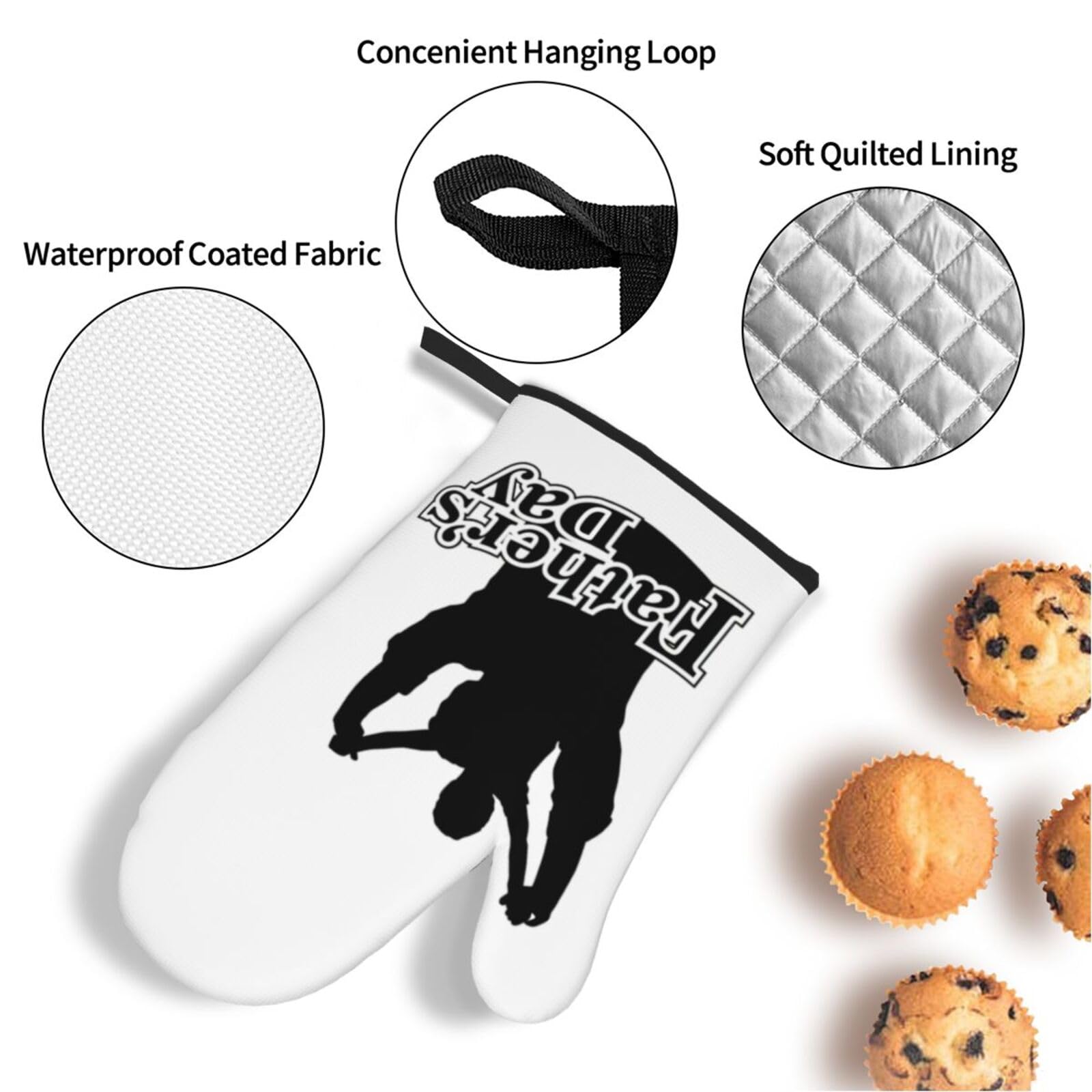Happy Dad Father Day Kitchen Baking 4-Piece Setâ€“Heat Resistant Oven Mitts and Pot Holders Kitchen Hot Pads