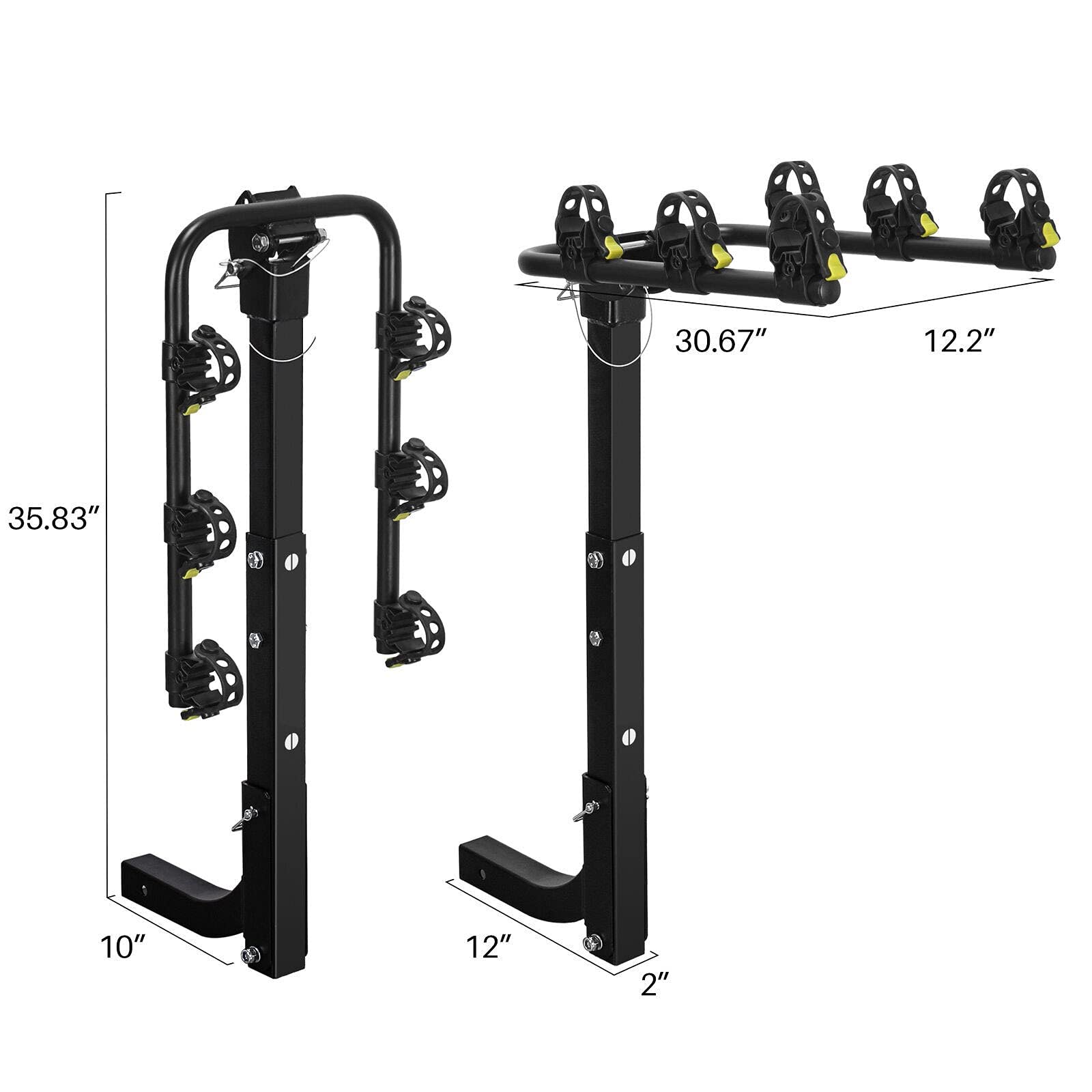 GXP Premium 3-Bike Carrier Rack Hitch Mount Swing Down Bicycle Rack W/ 2" Receiver