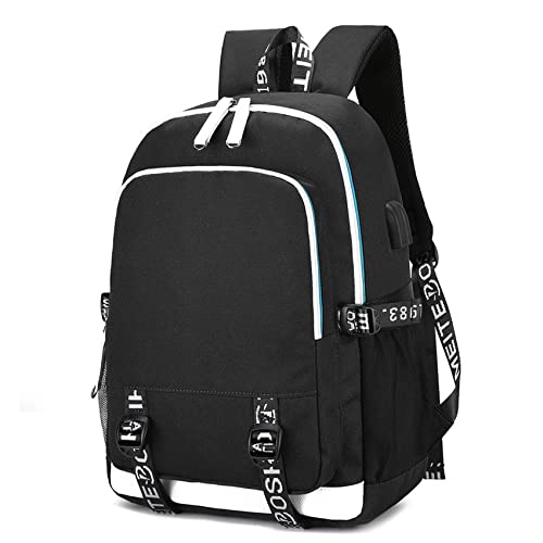 Unisex Kylian Mbappe Graphic Bookbag Lightweight Travel Knapsack,Casual Daypack with USB Charging Port