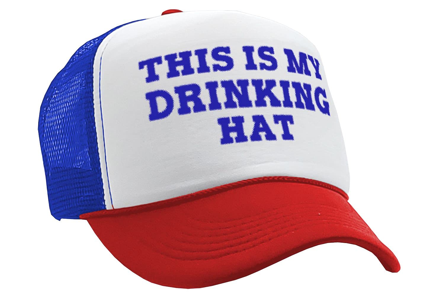 Guacamole This is My Drinking HAT - Drunk Party Beer - Adult Trucker Cap Hat, RWB