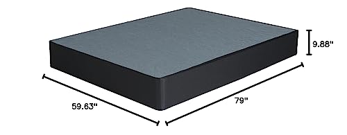 Signature Design by Ashley 10" Mattress Box Spring with Metal Foundation, Queen, Black