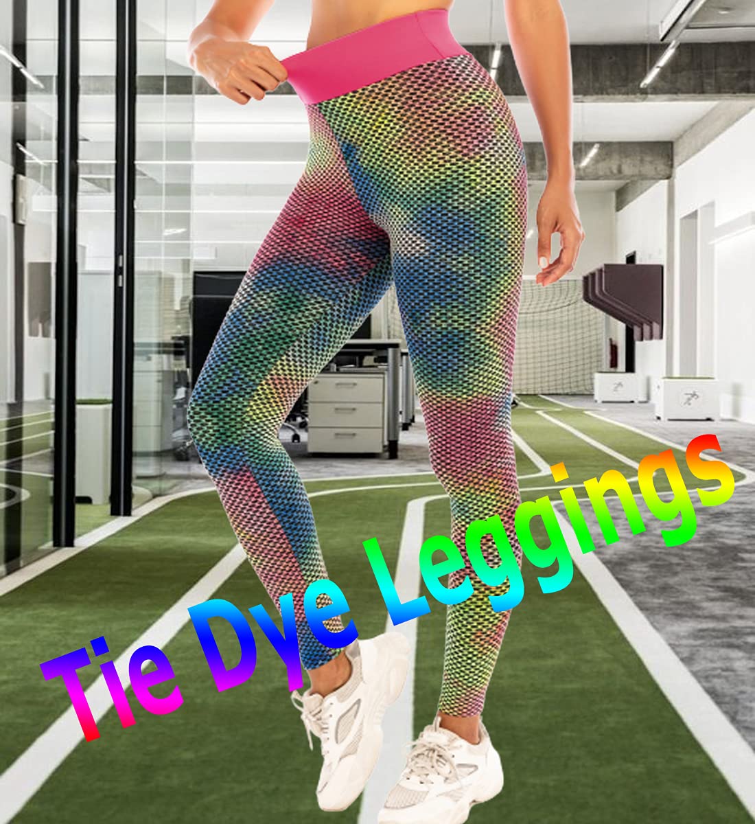 HOMETA Butt Lifting Leggings for Women Tie Dye Workout High Waisted Yoga Pants Scrunch Booty Leggings Tights