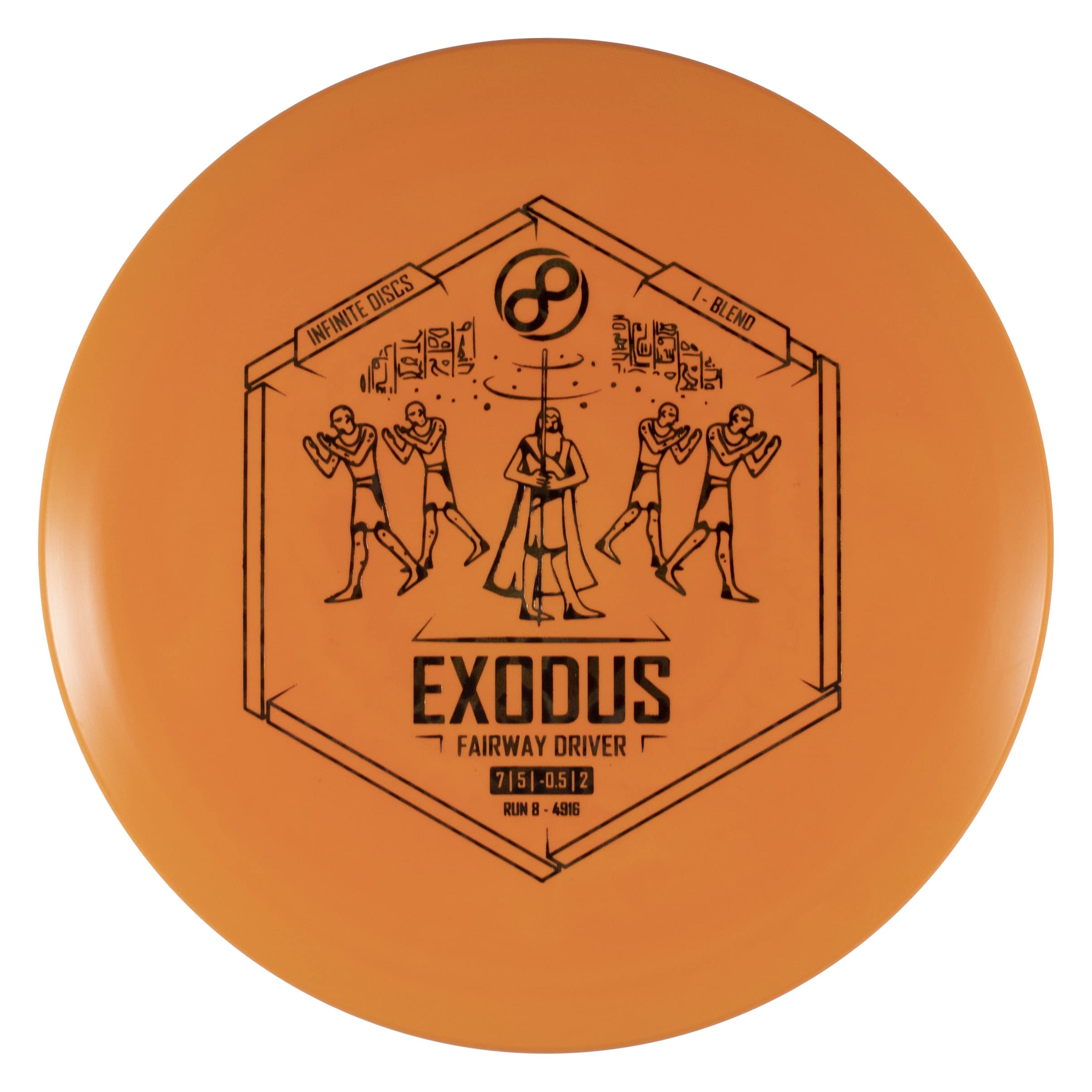 Infinite Discs Exodus I-Blend | Control Driver | Beginner Friendly Disc Golf Driver [Stamp Color & Color Shade May Vary] (166-169g, Orange)